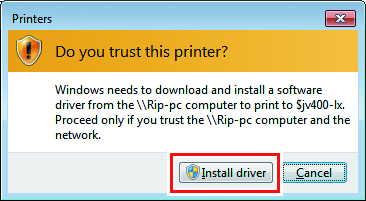 RasterLink6Plus [Net] | Printer Driver Installation