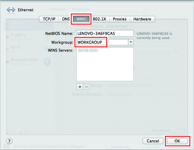 RasterLink6Plus [Net] | Workgroup Settings